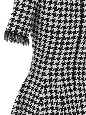 Alexander McQueen Houndstooth Jacquard Mini Dress