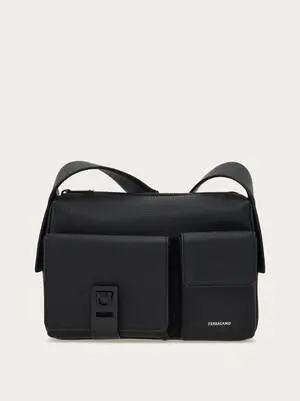 FERRAGAMO Utility Crossbody Bag With Hug Buckle - Black