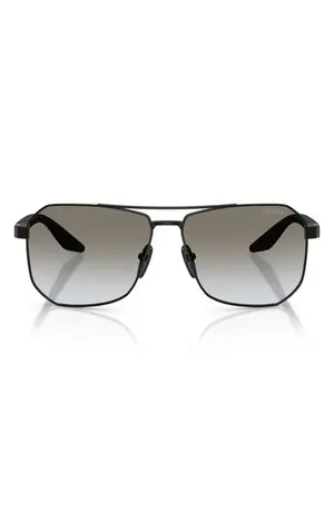 Prada 62mm Gradient Pilot Sunglasses
