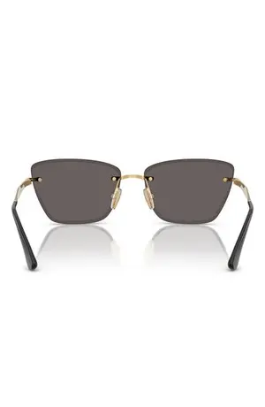 VOGUE 59mm Rimless Cat Eye Sunglasses - Gold