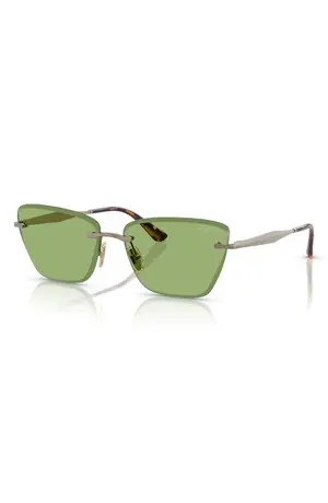 VOGUE 59mm Rimless Cat Eye Sunglasses - Light Brown