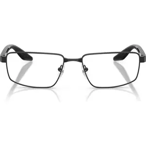 Prada 55mm Rectangular Eyeglasses - Black
