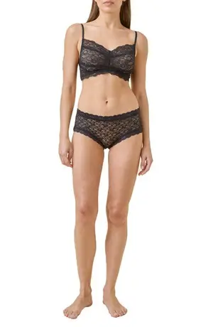 PAPINELLE Lace Boyshorts - Black