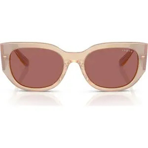 VOGUE 53mm Irregular Sunglasses - Beige