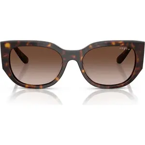 VOGUE 53mm Irregular Sunglasses - Dark Havana