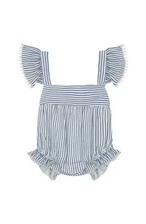 MER ST. BARTH Chloe Baby Romper - Marine Stripe