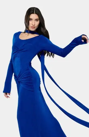 DASKA Lyra Maxi Dress - Cobalt