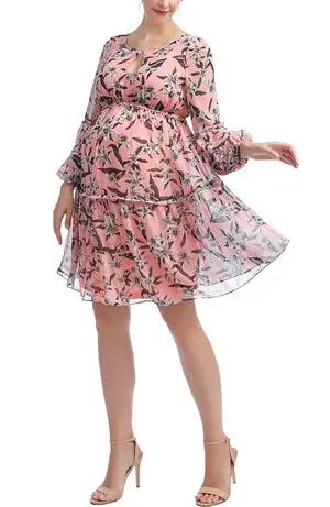 KIMI + KAI Rosie Maternity Babydoll Dress - Multicolored