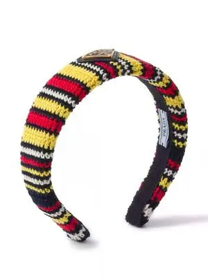 Prada Crochet-knit Headband - Red