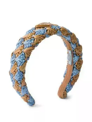 Prada Crochet Headband - Blue