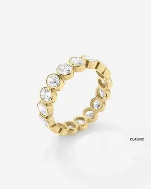 Ring Concierge Lab Diamond Oval Bezel Eternity Band