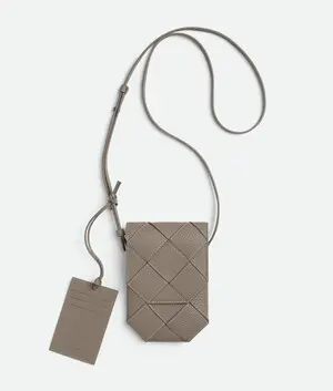 BOTTEGA  VENETA Diago Phone Pouch - Limestone/natural