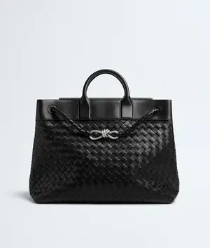BOTTEGA  VENETA Intrecciato Leather Andiamo Voyager - Black