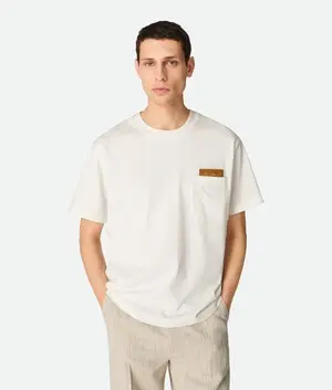 Bottega Veneta Pima Cotton Jersey T-shirt - Chalk