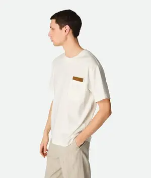 Bottega Veneta Pima Cotton Jersey T-shirt - Chalk