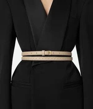 BOTTEGA  VENETA Bottega Veneta Intrecciato Nappa Leather Double Belt