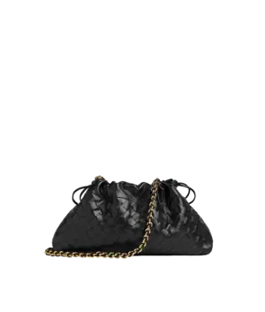 Bottega Veneta Intrecciato Calfskin Leather Pouch - Black