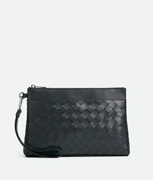 BOTTEGA  VENETA Intrecciato Prism Pouch - Ardoise