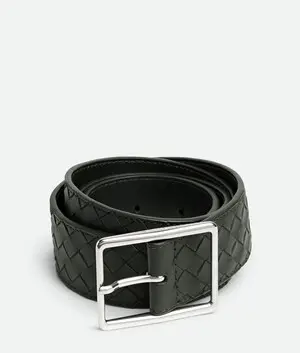 Bottega Veneta Intrecciato Piccolo Belt Dark Green