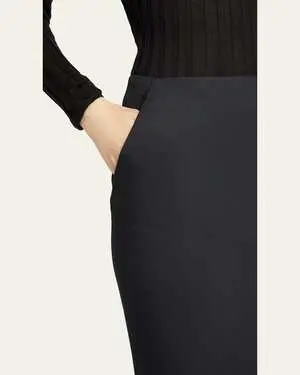 Giorgio Armani Techno Scuba Pencil Skirt