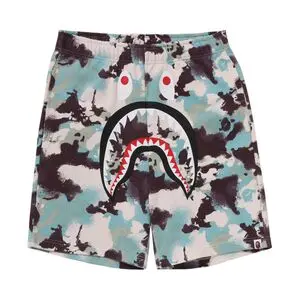 A BATHING APE Map Camo Shark Sweatshorts - Multicolor