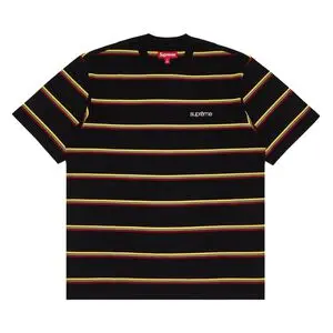 Supreme Stripe Short-sleeve Top - Black