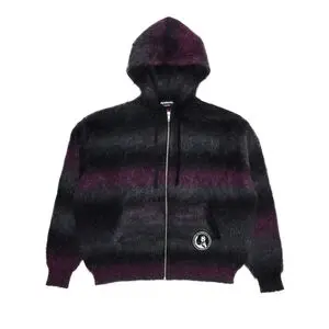Supreme X Hysteric Glamour Mohair Zip Up Hooded Sweatshirt - Black