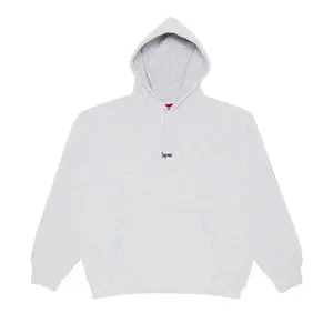 Supreme Micro Logo Hooded Sweatshirt - Grey