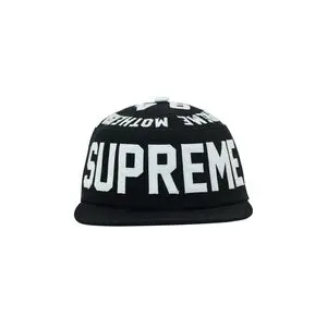 Supreme Alpha Omega Pillbox Cap - Black