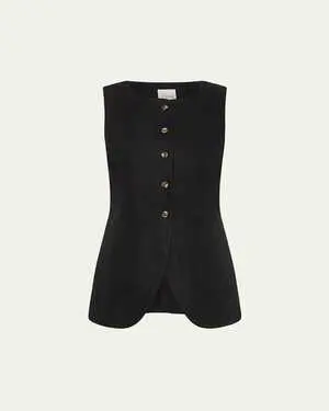 Posse Emma Linen Vest - Black