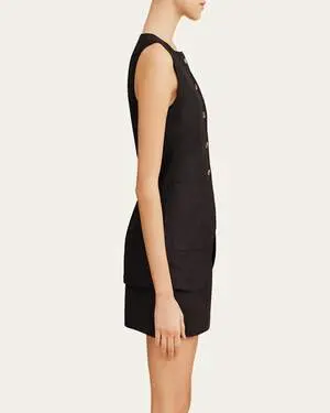 Posse Emma Linen Vest - Black