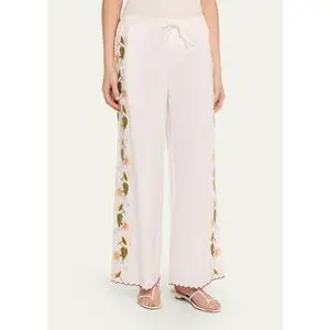 Ciao Lucia Ermmano Embroidered Drawstring Pants