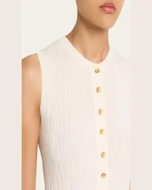 Anna Quan Serafina Button-front Knit Top