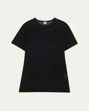 TOTEME Cashmere-blend Knit T-shirt - Black