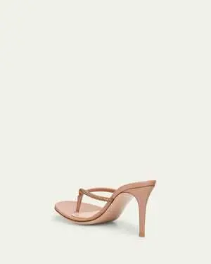 GIANVITO ROSSI India Strass Thong Stiletto Sandals