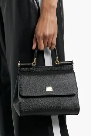 Dolce & Gabbana Sicily Pebbled-leather Tote
