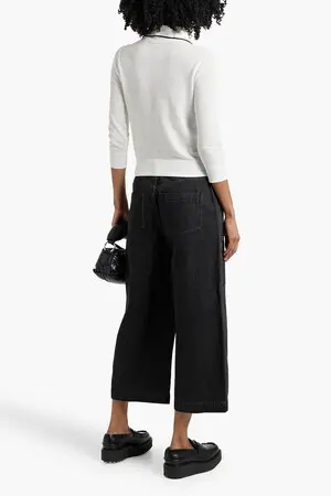 Vince Cropped High-rise Cargo Jeans - Black