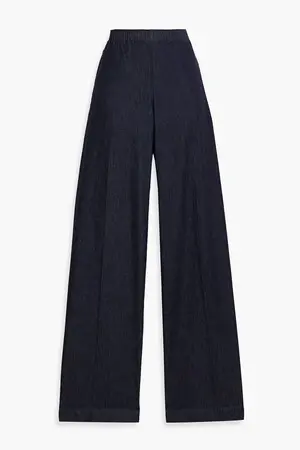 Vince Cotton-chambray Wide-leg Pants