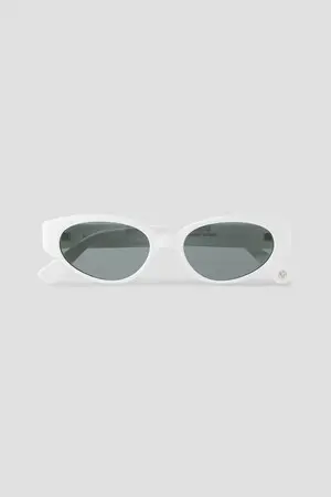 KIMEZE Gabriel Oval-frame Sunglasses - White