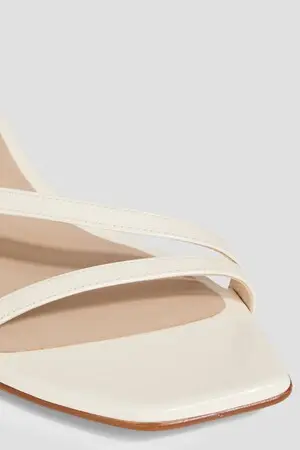 STUART WEITZMAN Oasis 50 Patent-leather Wedge Sandals