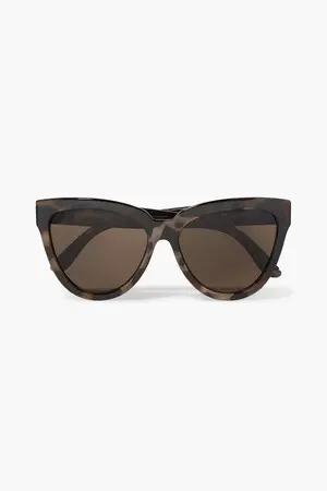 Le Specs Liar Lair Cateye Tortoiseshell Sunglasses - Dark Brown