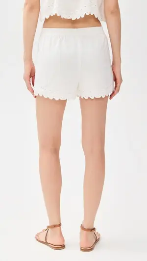 Z Supply Pesaro Embroidered Hem Shorts