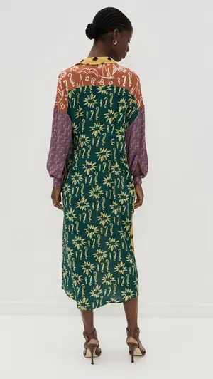 DONDE ESTEBAN Etrellitas Tie-waist Shirt Dress
