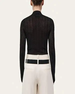 ST. AGNI Textured Knit Bodysuit