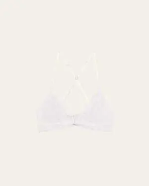 Lise Charmel Source Beaute Embroidered Soft Cup Bralette - Blanc