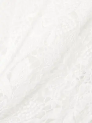 Erdem Cotton Lace Tie-neck Blouse