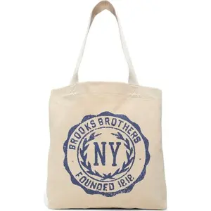 Brooks Brothers Tribeca Cotton Canvas Tote Bag - Natural