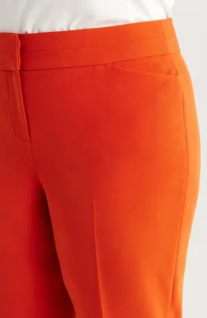 TAHARI ASL Flare-leg Trousers - Persimmon