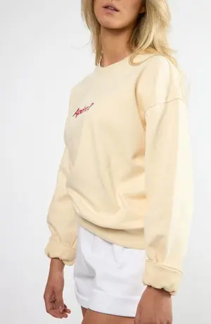VIENS AVEC MOI Graphic Cotton Sweatshirt