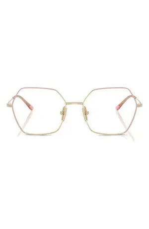 VOGUE 53mm Irregular Optical Glasses - Gold